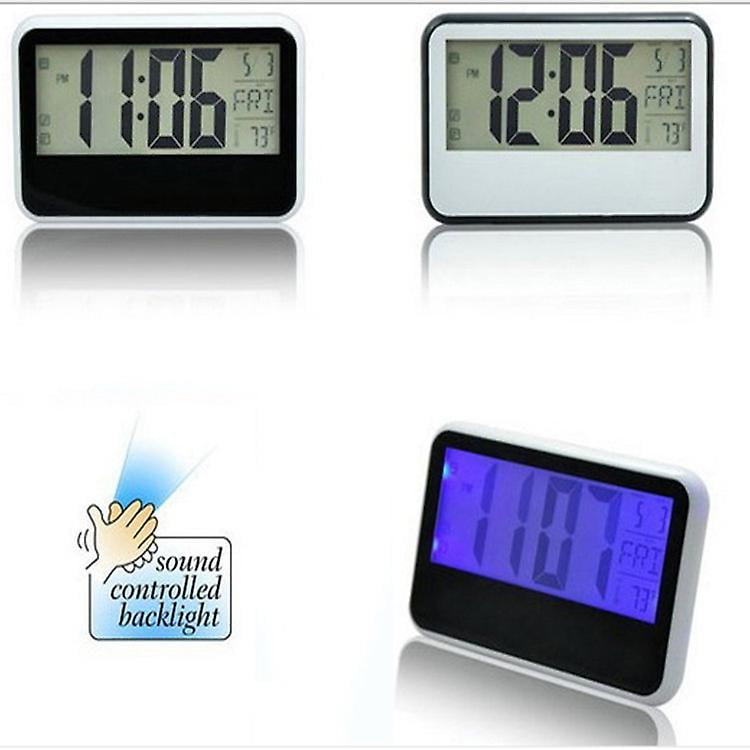 Large Silent Lcd Wall Clock With Temperature And Humidity Display ...