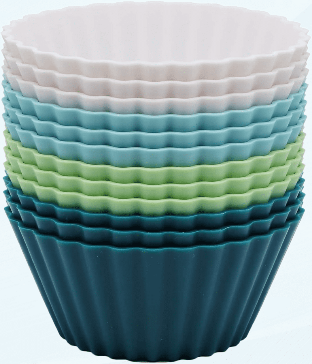 Large Silicone Baking Cups, 12 Pack Reusable Cupcake Liners, Jumbo Size ...