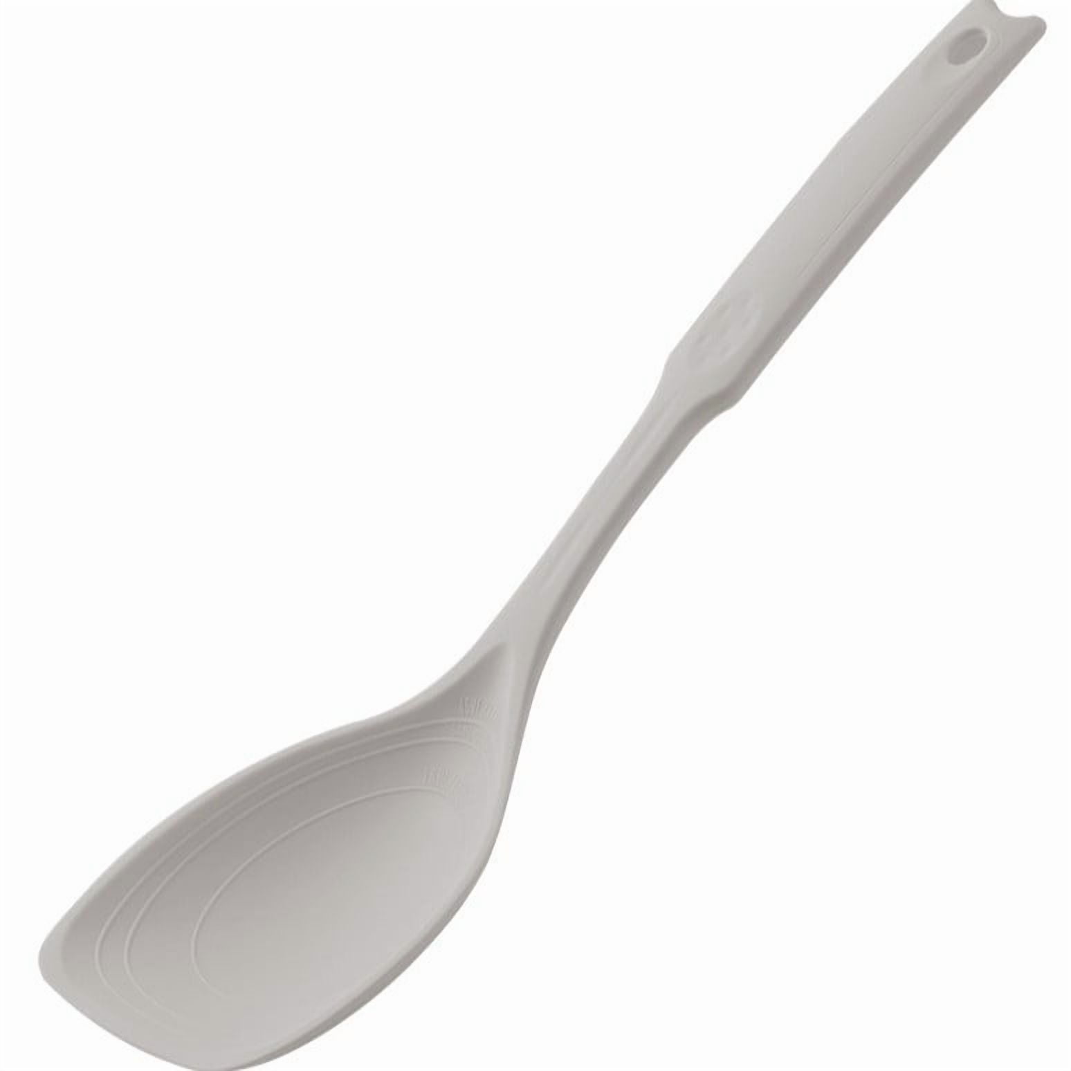 Large Silicone Cooking Spoon, Non-Stick Solid Spoon set with Deep Bolw ...