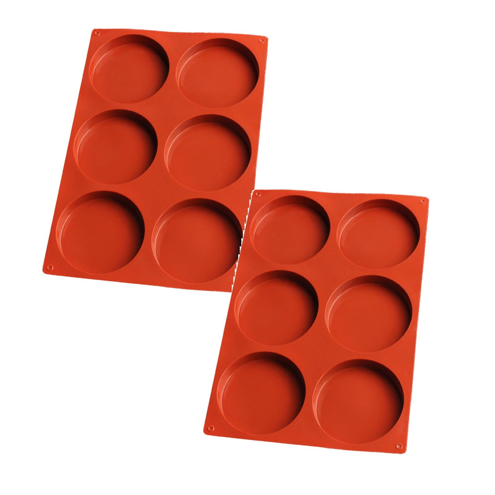 Large Silicone For Baking Reusable 6 Cavity Round Non Stick Food Grade ...