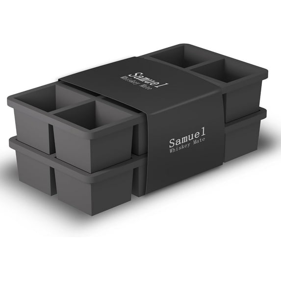 Large Silicone Ice Cube Tray Molds, 2-Pack, Big 2 Inch Cubes - Food ...