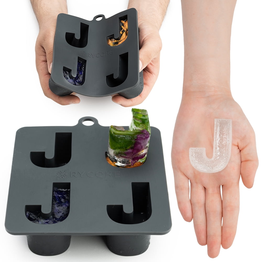 Group Vertical Alphabet Silicone Mold, Letter J, Food-Grade, Black ...