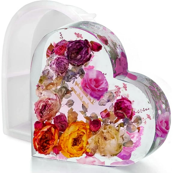 Euaioeiu Valentine's Day Candle Making Mould, Romantic Heart Mirror ...