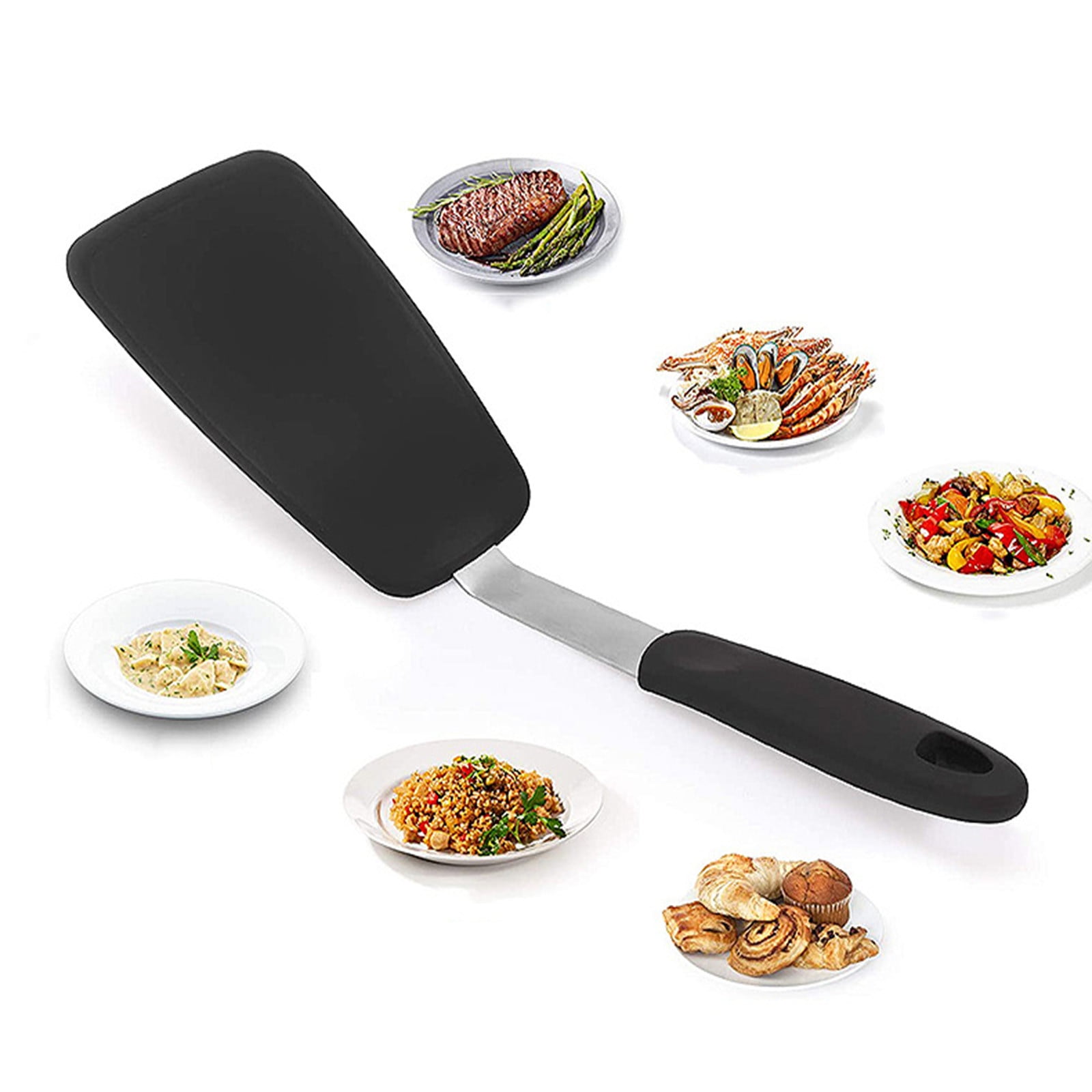 Large Silicone Spatula, Flexible Silicone Cookie Spatula, Heat ...