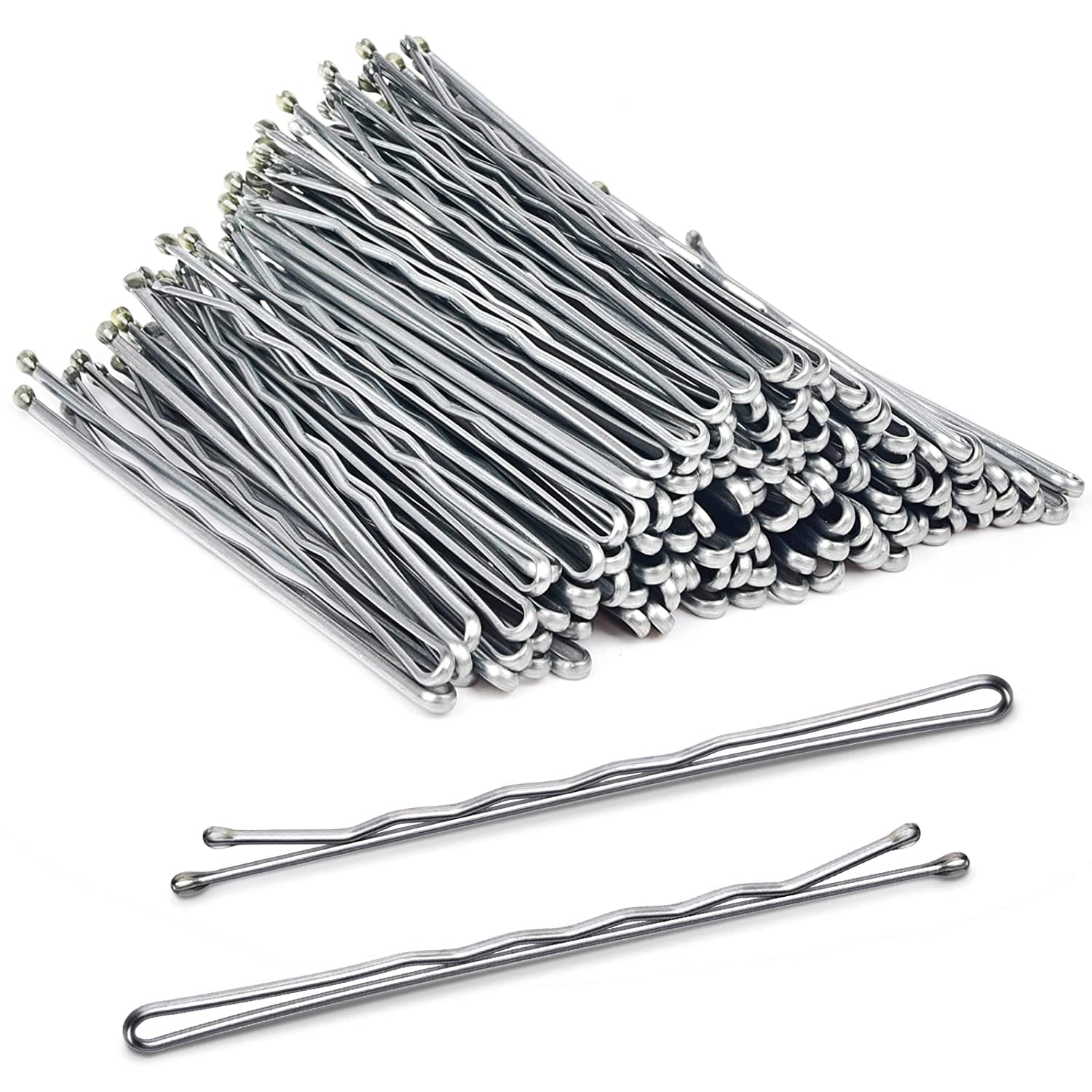 Large Silver Bobby Pins, 120Pcs 2.75" Hair Pins for Thick Hair, Secure ...