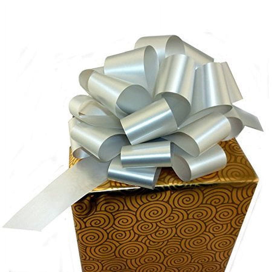 Large Silver Gift Pull Bows - 9" Wide, Set of 6, Christmas - Walmart.com