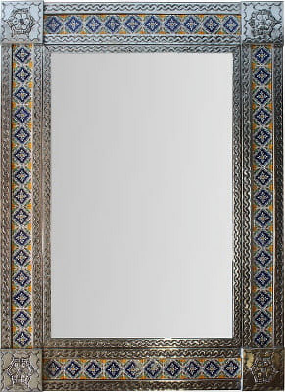 Large Silver Guadalajara Tile Mexican Mirror - Walmart.com