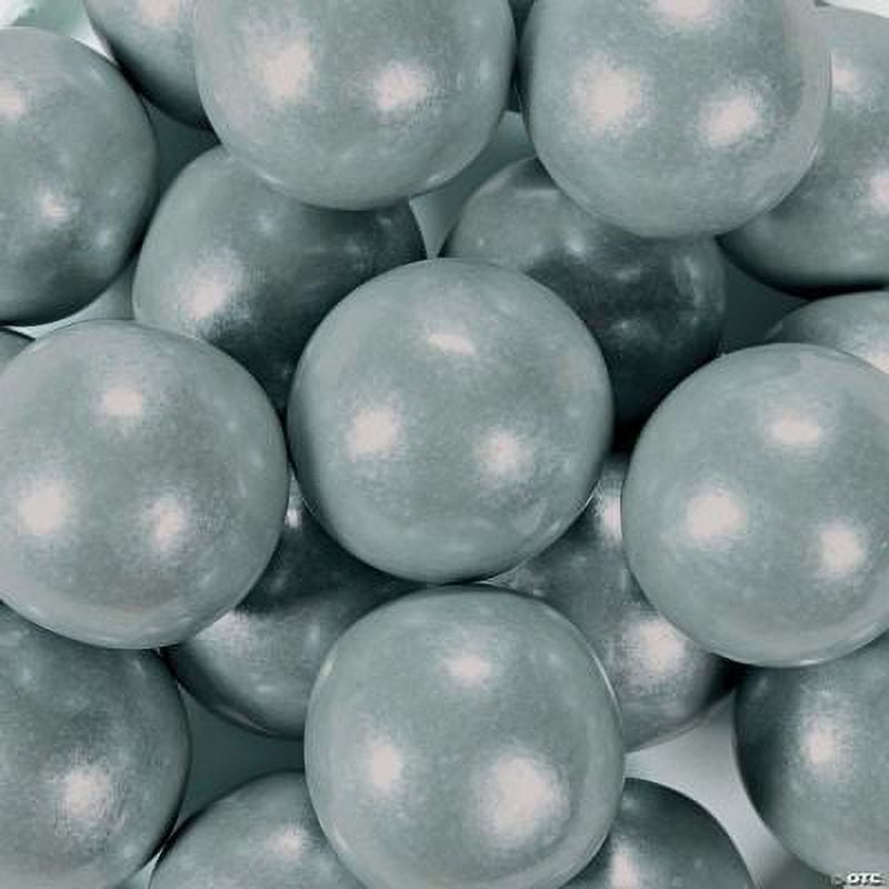 Large Silver Gumballs, 97 Pieces, 2 lbs, Candy Buffet, Wedding ...