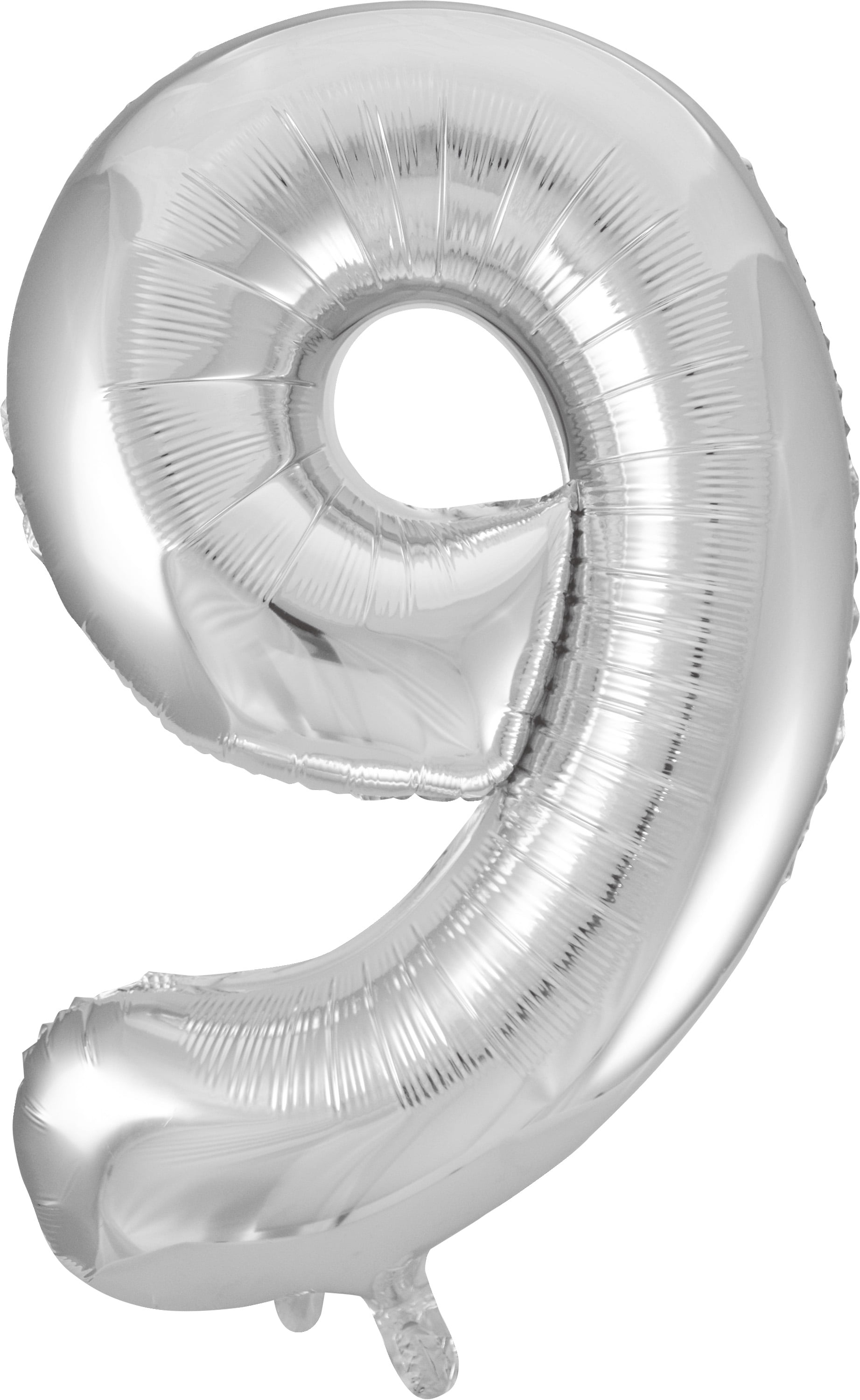 34" Silver Number 9 Foil Balloon, by Way To Celebrate - Walmart.com