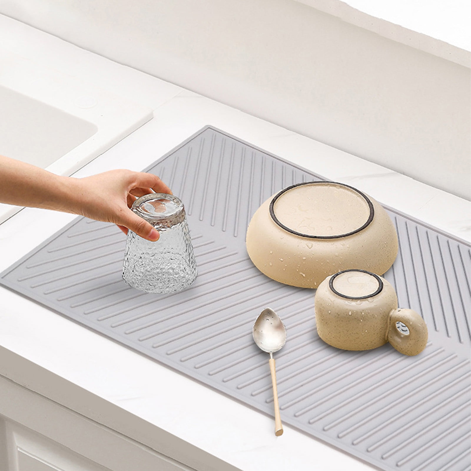 Large Sink Drainage Pad | Silica Gel Non-Slip Mat | Waterproof ...