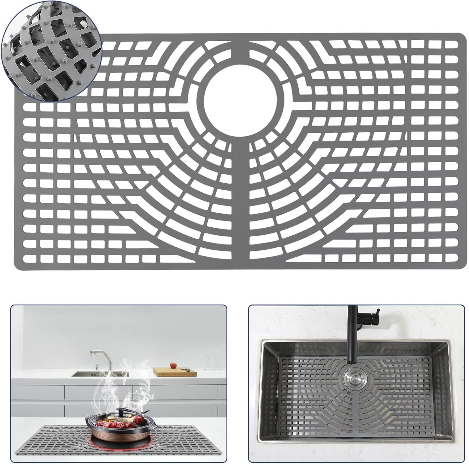 Large Sink Mat for Bottom of Farmhouse Kitchen Stainless Steel Sink ...