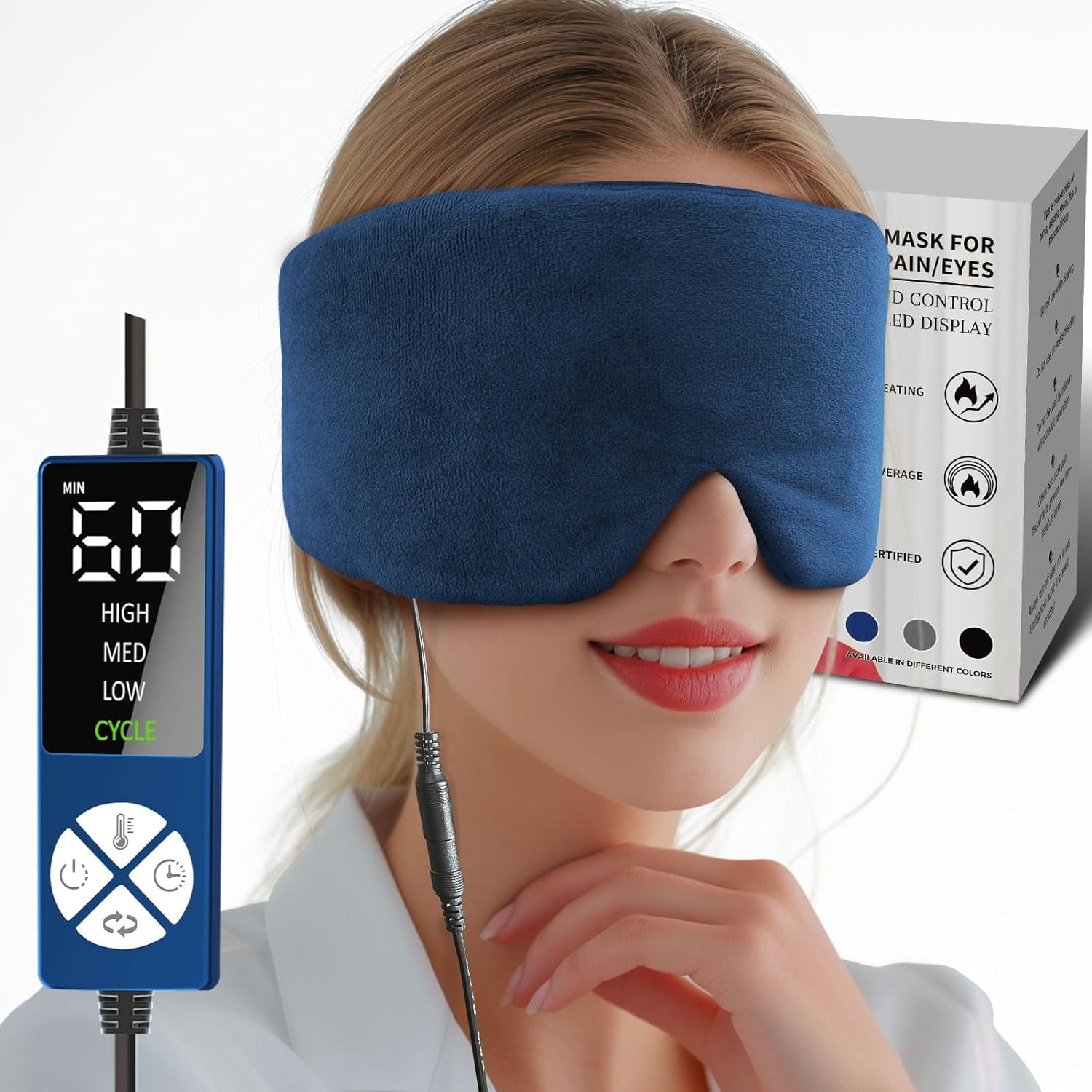 Large Sinus Heating Pad For Face With Dual-Mode Heating, Heated Eye ...