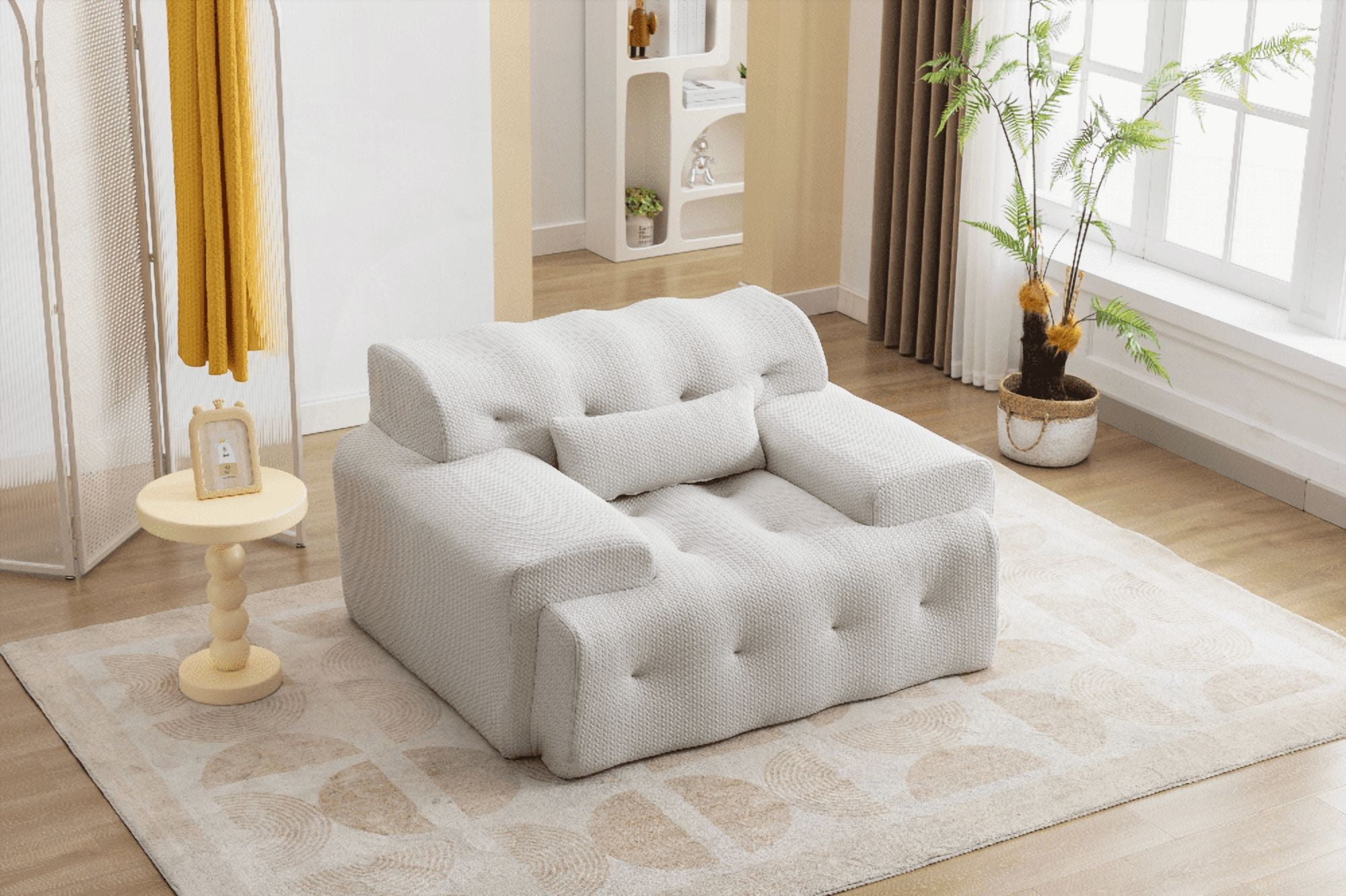 Large Size 1 Seater Sofa for Living Room & Apartment, Pure Foam Comfort ...