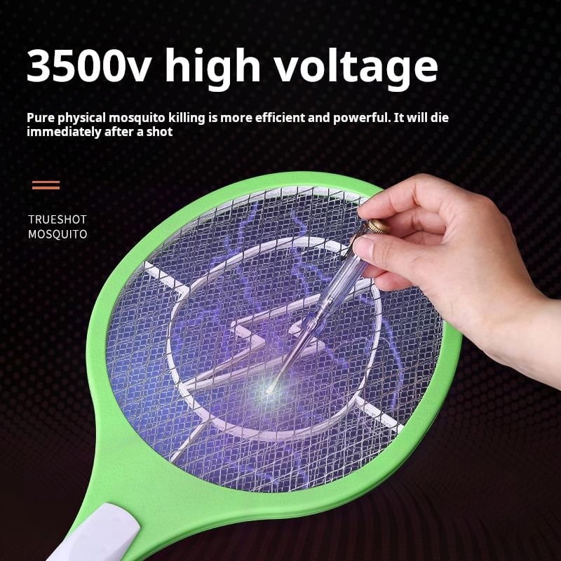 Large-Size 3500V Plug-Charging Electric Mosquito Killer Racket - 3 ...