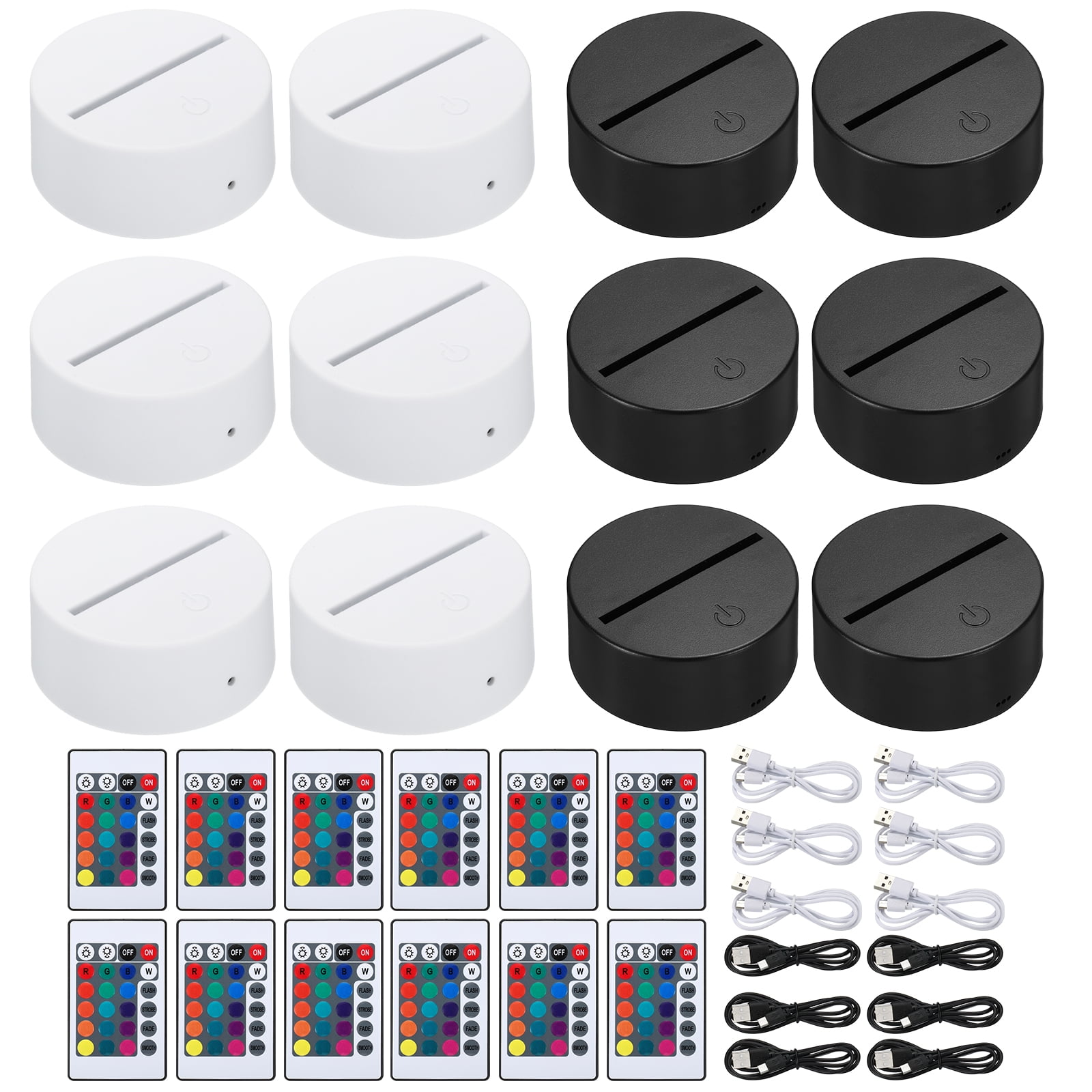 Large Size 3D Night LED Light Lamp Base 16 Colors LED Light Display Base with Remote Control and ...