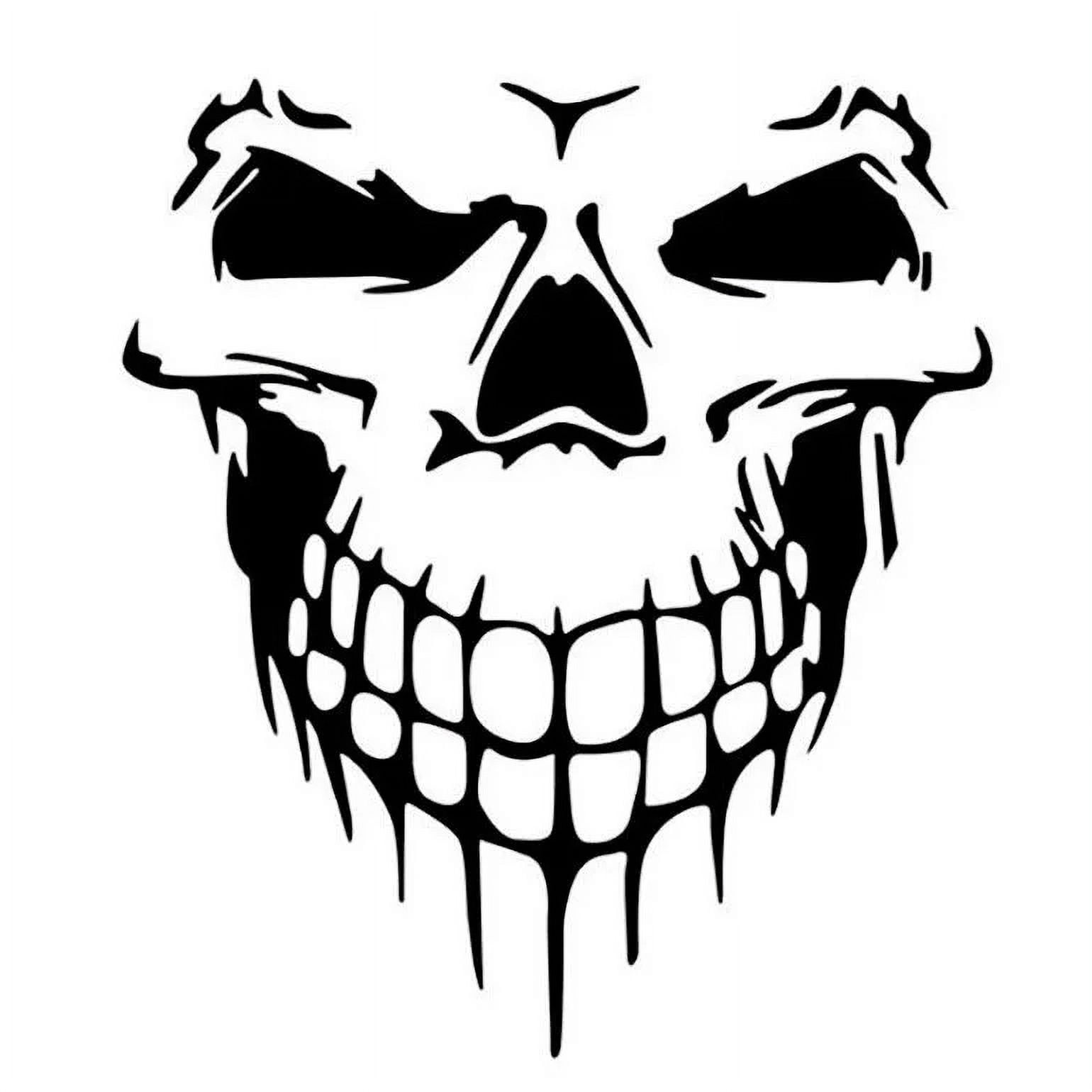 Large Size 59X53CM Skull Head Car Stickers and Decals Reflective Vinyl ...