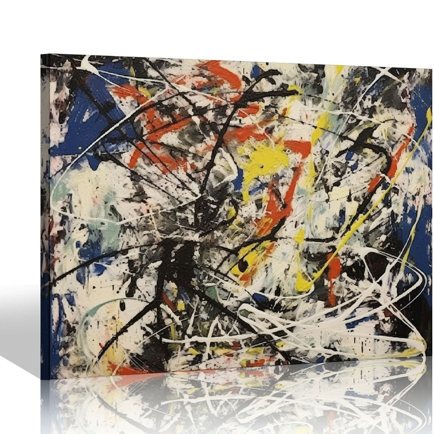 Large Size Abstract Berkin Arts Jackson Pollock Stretched and Framed ...