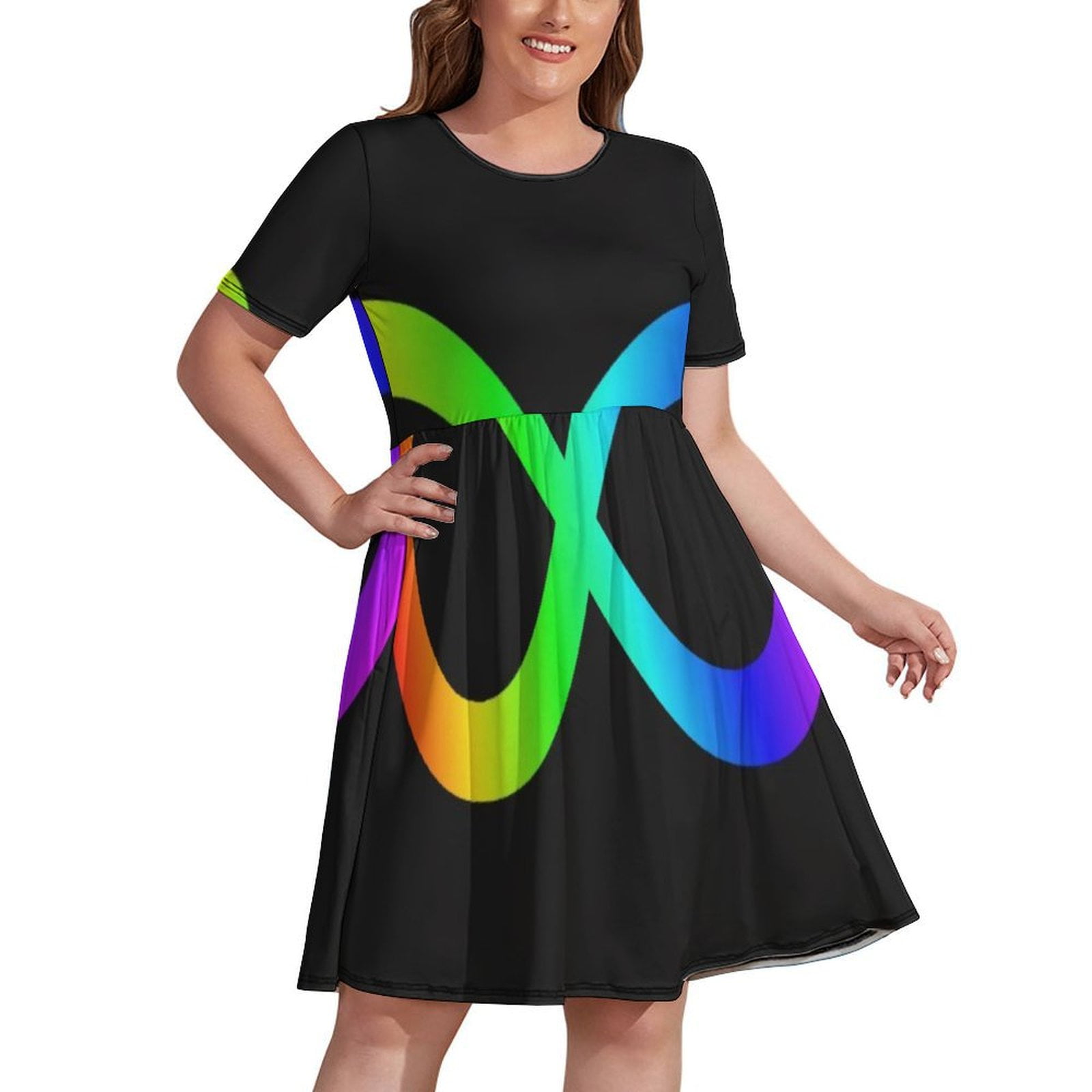 Large Size Autism Spectrum Infinity Awareness Symbol Dress Party ...