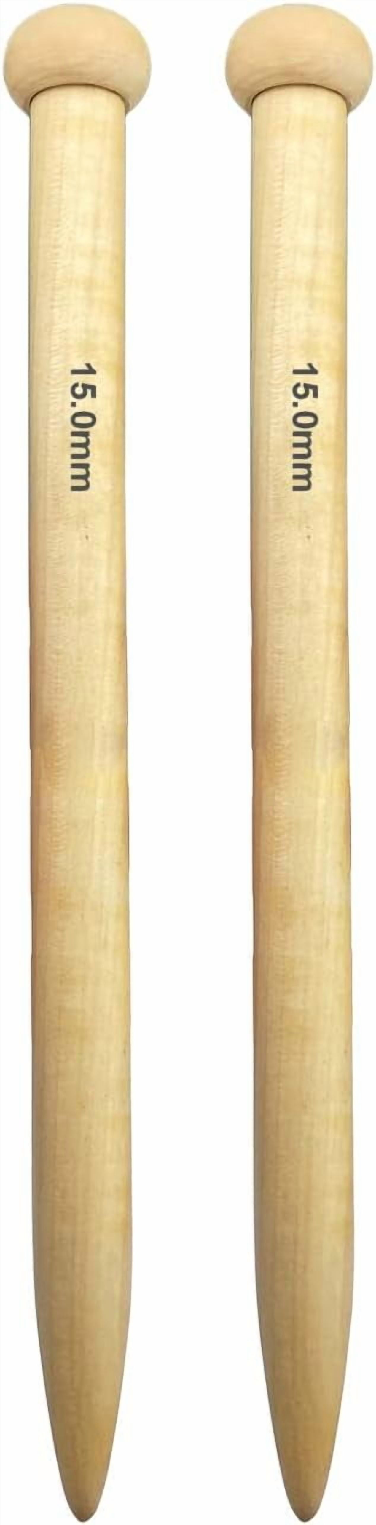 Large Size Bamboo Knitting Needle Straight Single Pointed Thick Knit ...