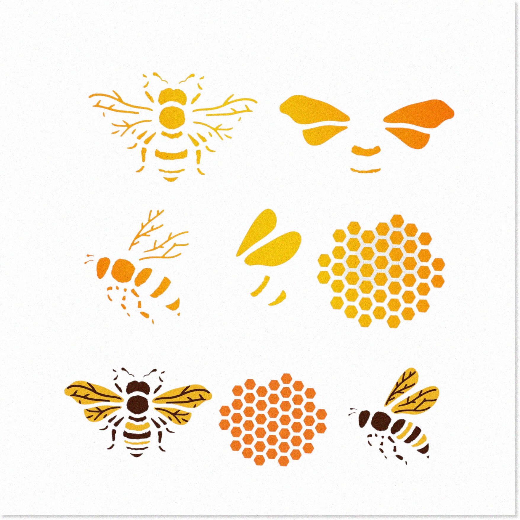 Large Size Bee Honeycomb Art Painting DIY Kit for DIY Gifts, Shirts ...