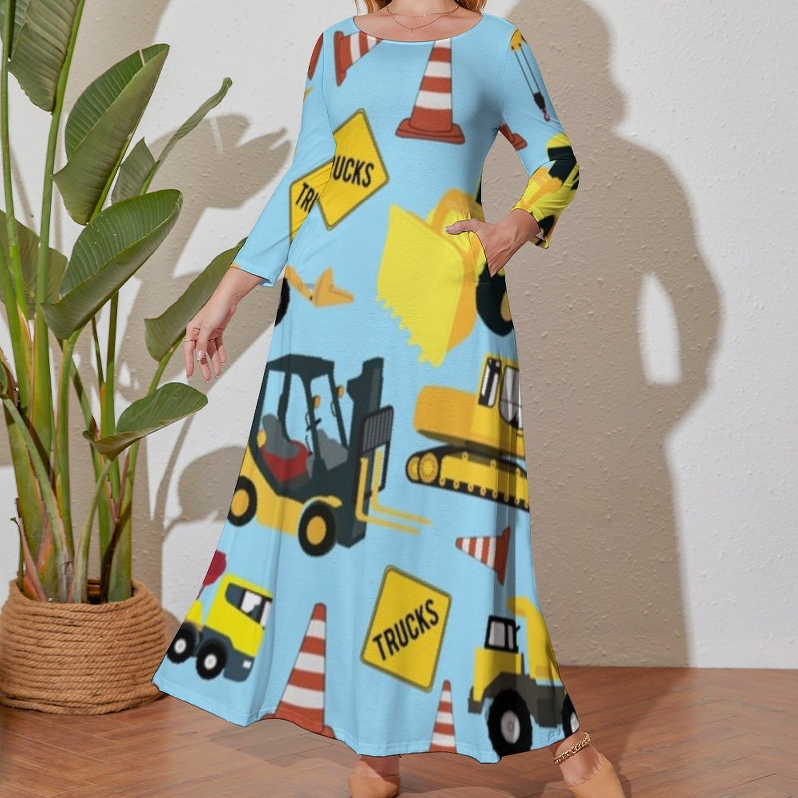 Large Size Construction Trucks Vehicles Pattern - Excavator Dump Truck ...