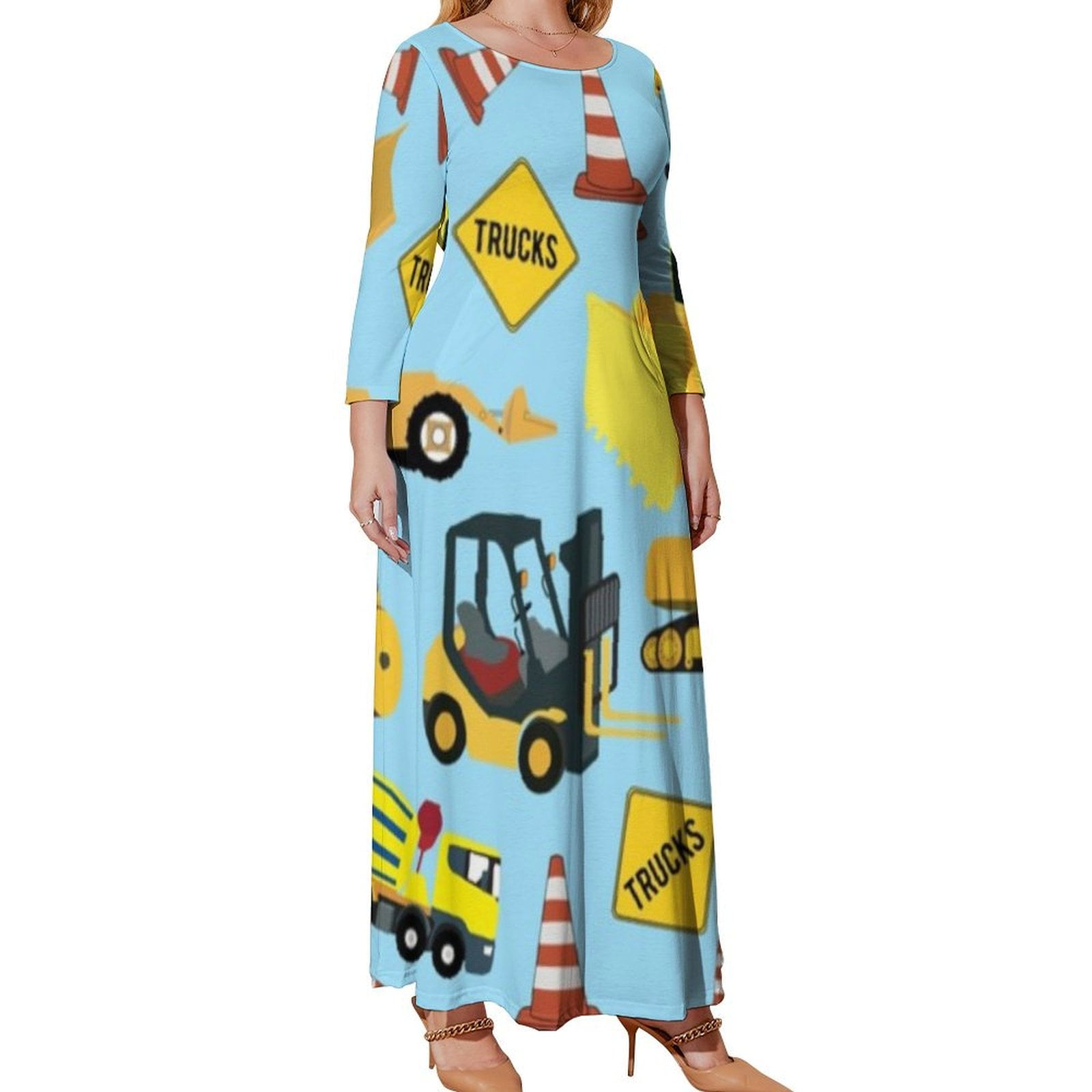 Large Size Construction Trucks Vehicles Pattern - Excavator Dump Truck ...