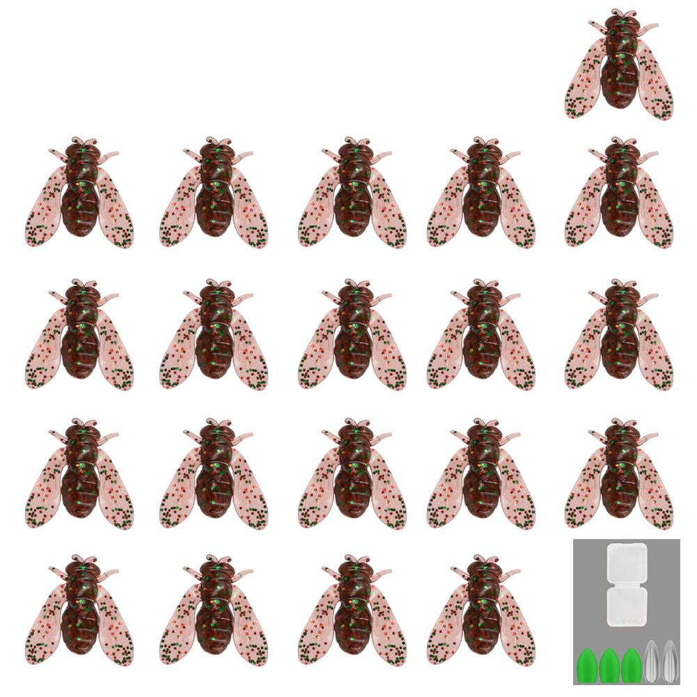 Large Size [Dark Red] 20 Pieces With Fish Hooks + 5 Casting Aids Luya ...