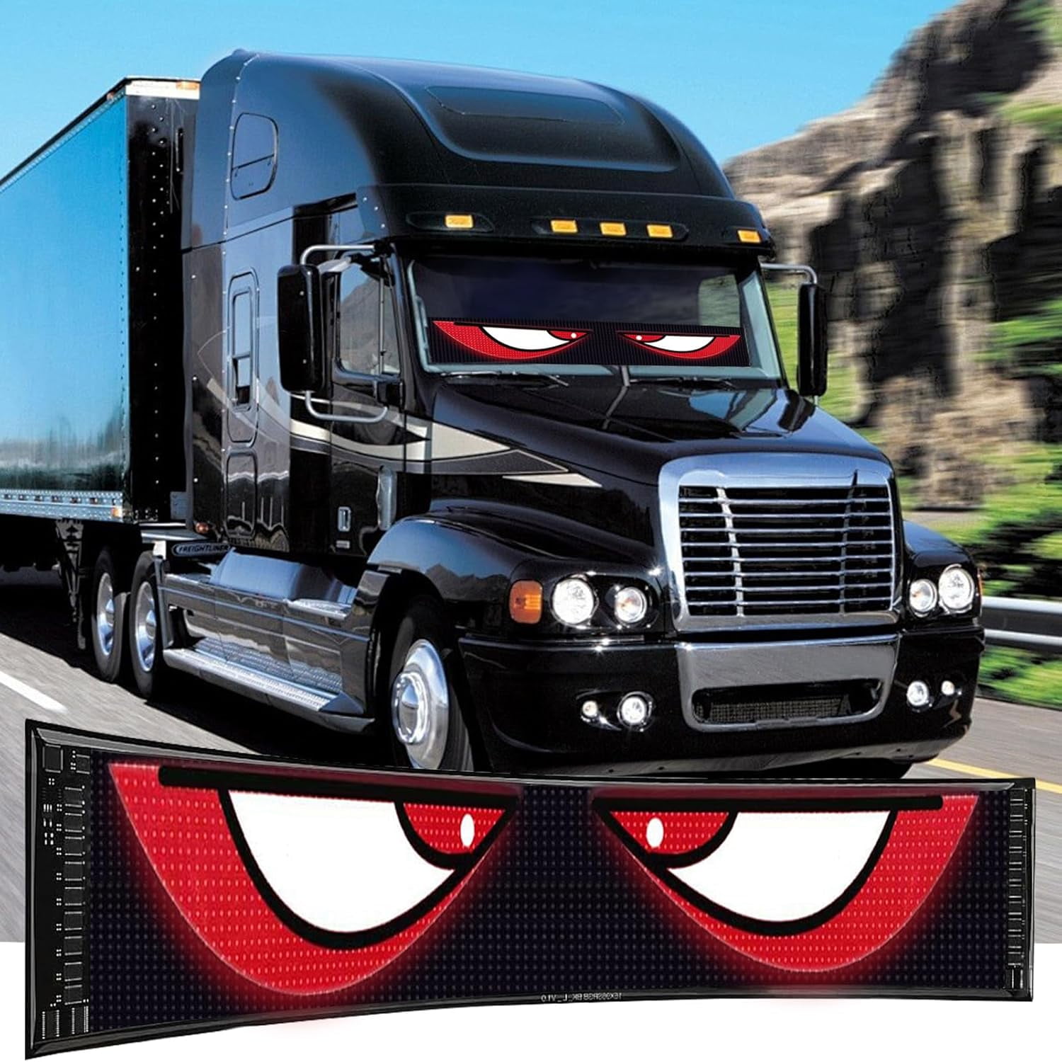 Large Size Devil Eyes Light for Windshield, 52inx7.5in Programmable LED ...