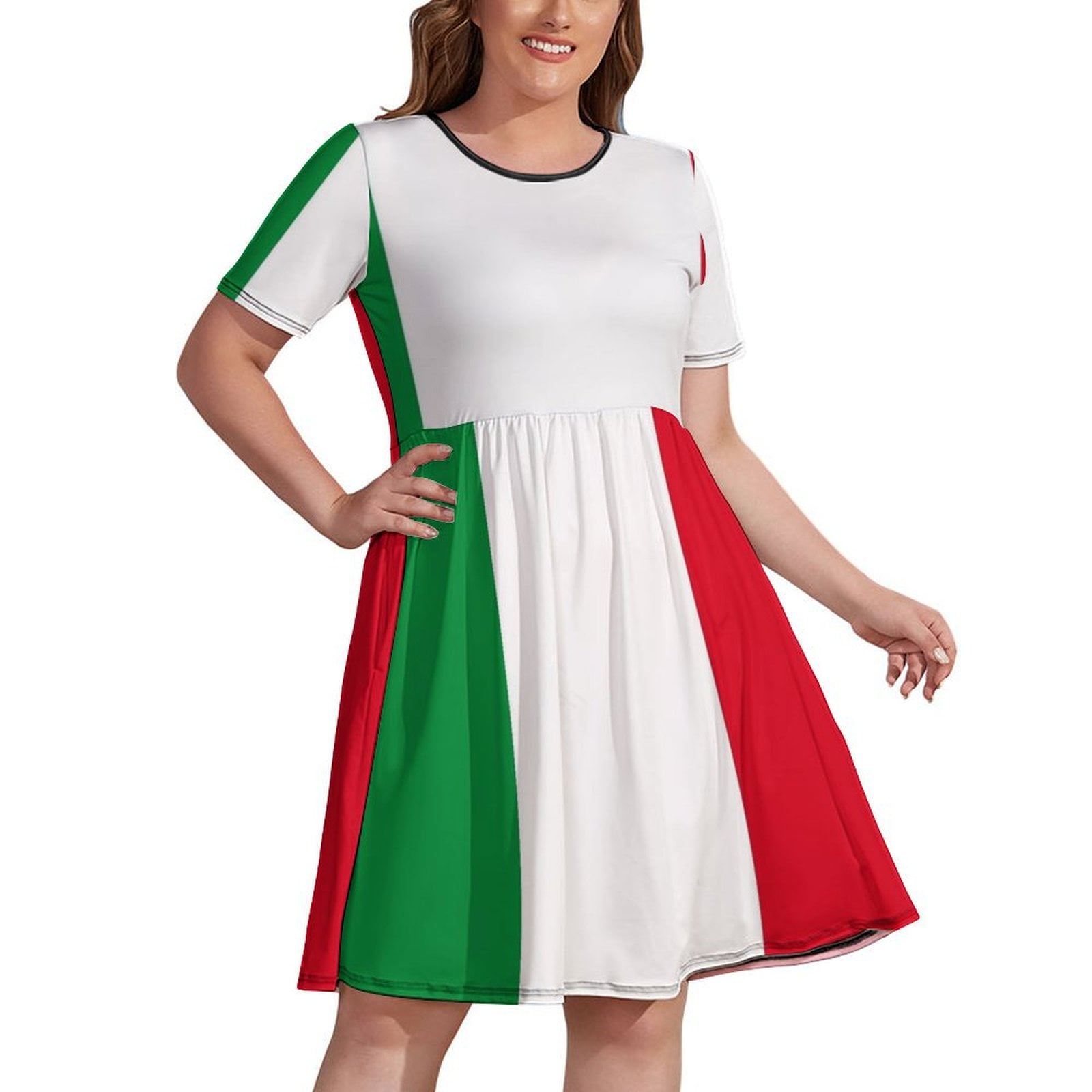 Large Size Flag of Italy Dress Party Dresses for Women Summer Dresses ...