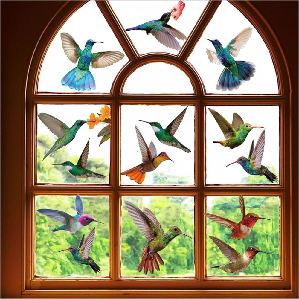 Large Size Hummingbird Window Clings Anti-Collision Window Clings ...