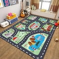 Large Size Kids Play Rug Mat Playmat with Non-Slip Design, City Map ...