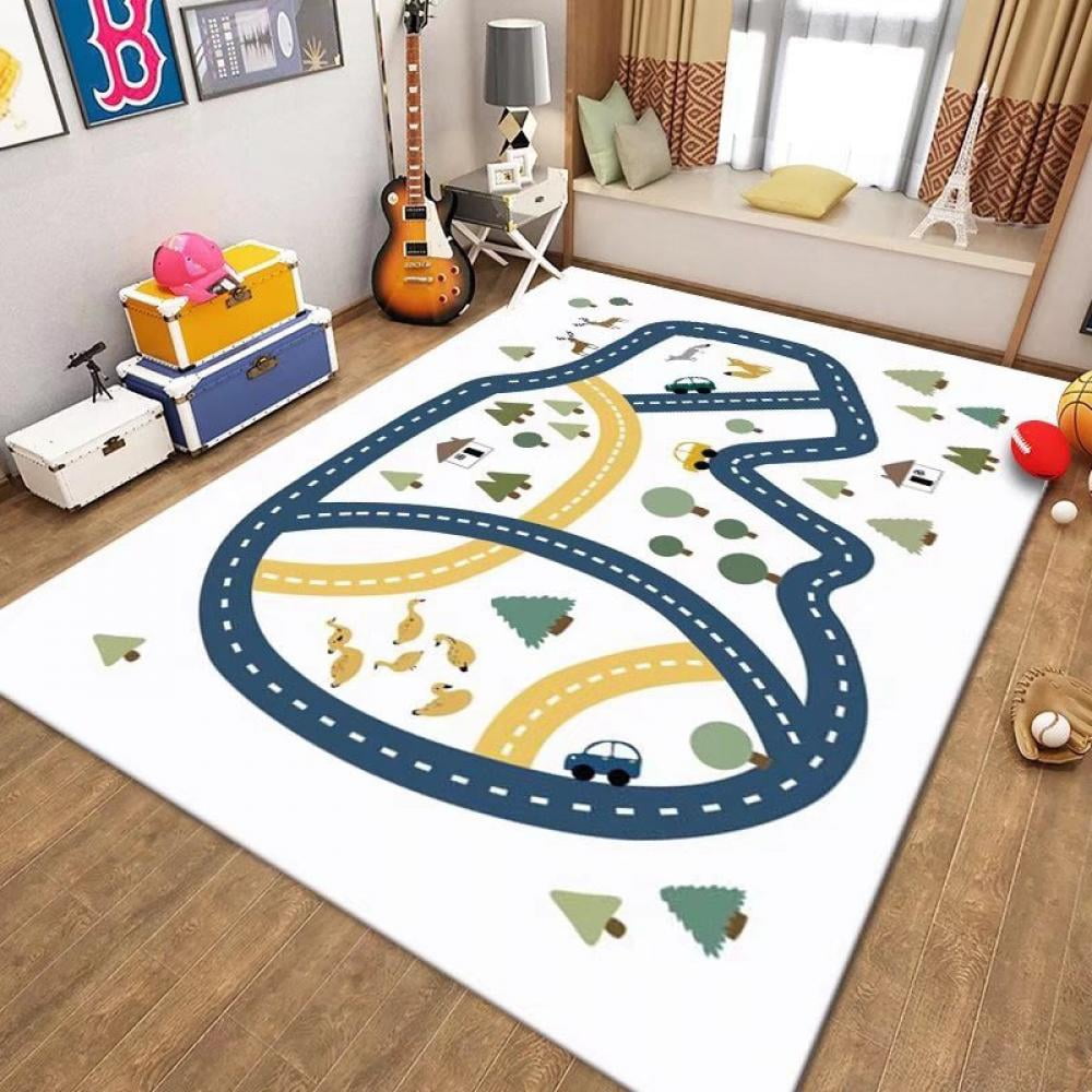 Large Size Kids Play Rug Mat Playmat with Non-Slip Design, City Map ...