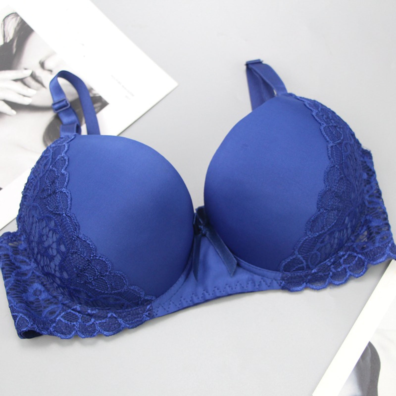 Large Size Lingerie Comfortable And Sexy French Lace Bra Pure Smooth Bra Womens Support Bras ...