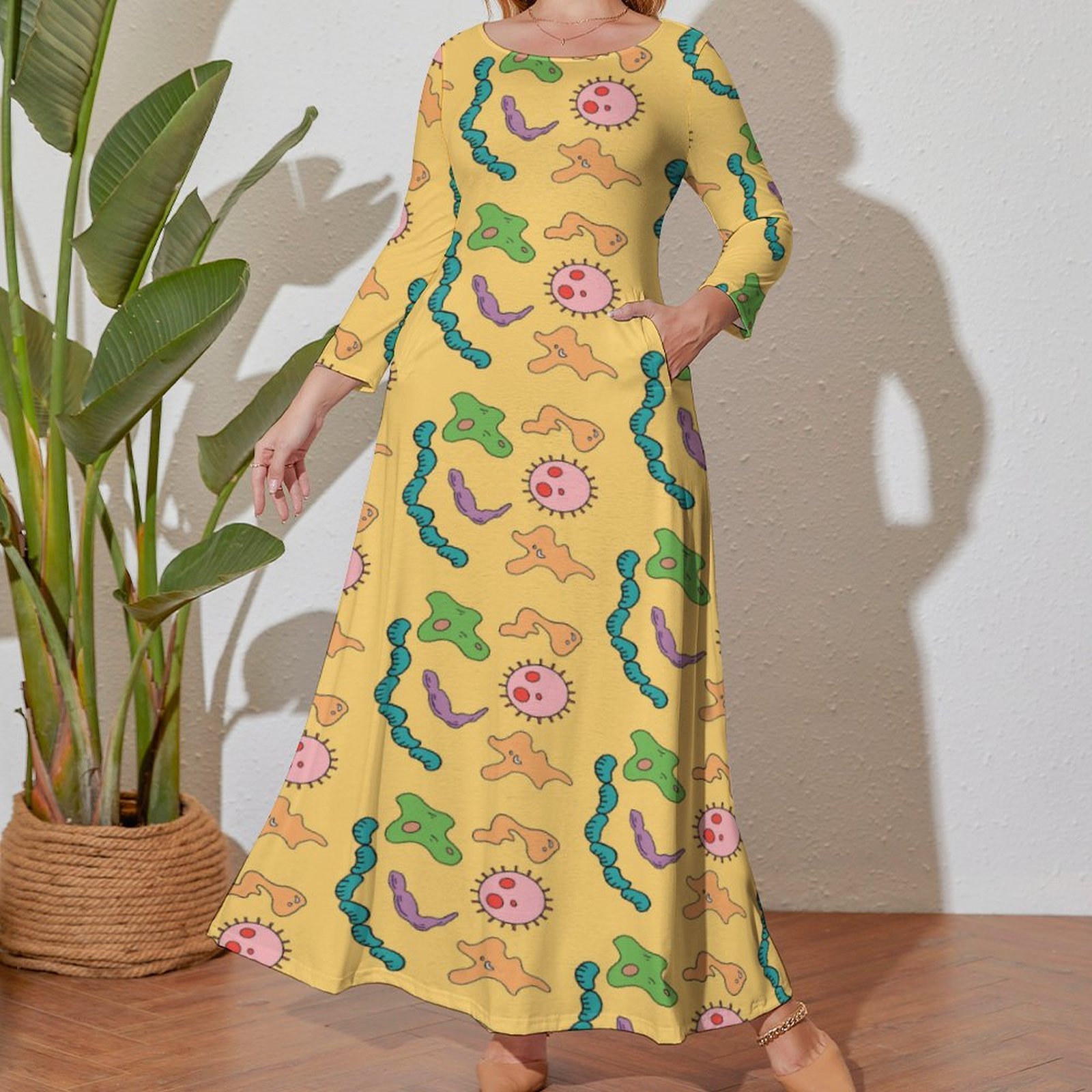 Large Size Miss Frizzle In A Pickle Magic School Bus Long Sleeved Dress ...