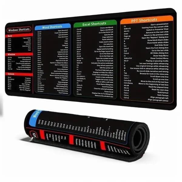 Large Size Mouse Pad With Creative Office Shortcuts For Word/Excel ...