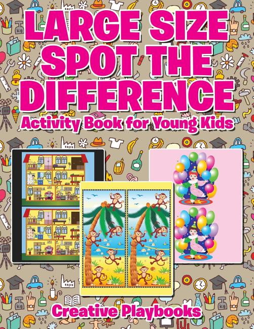 Large Size Spot the Difference Activity Book for Young Kids (Paperback ...