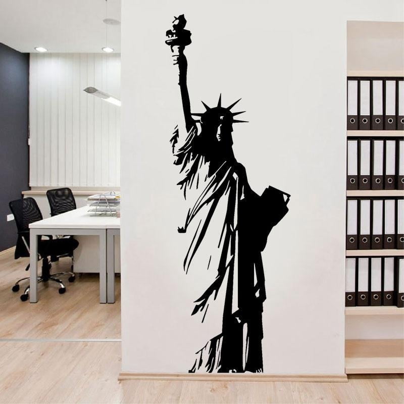 Large Size Vinyl Wall Decal New York Statue of Liberty, USA Freedom Art ...