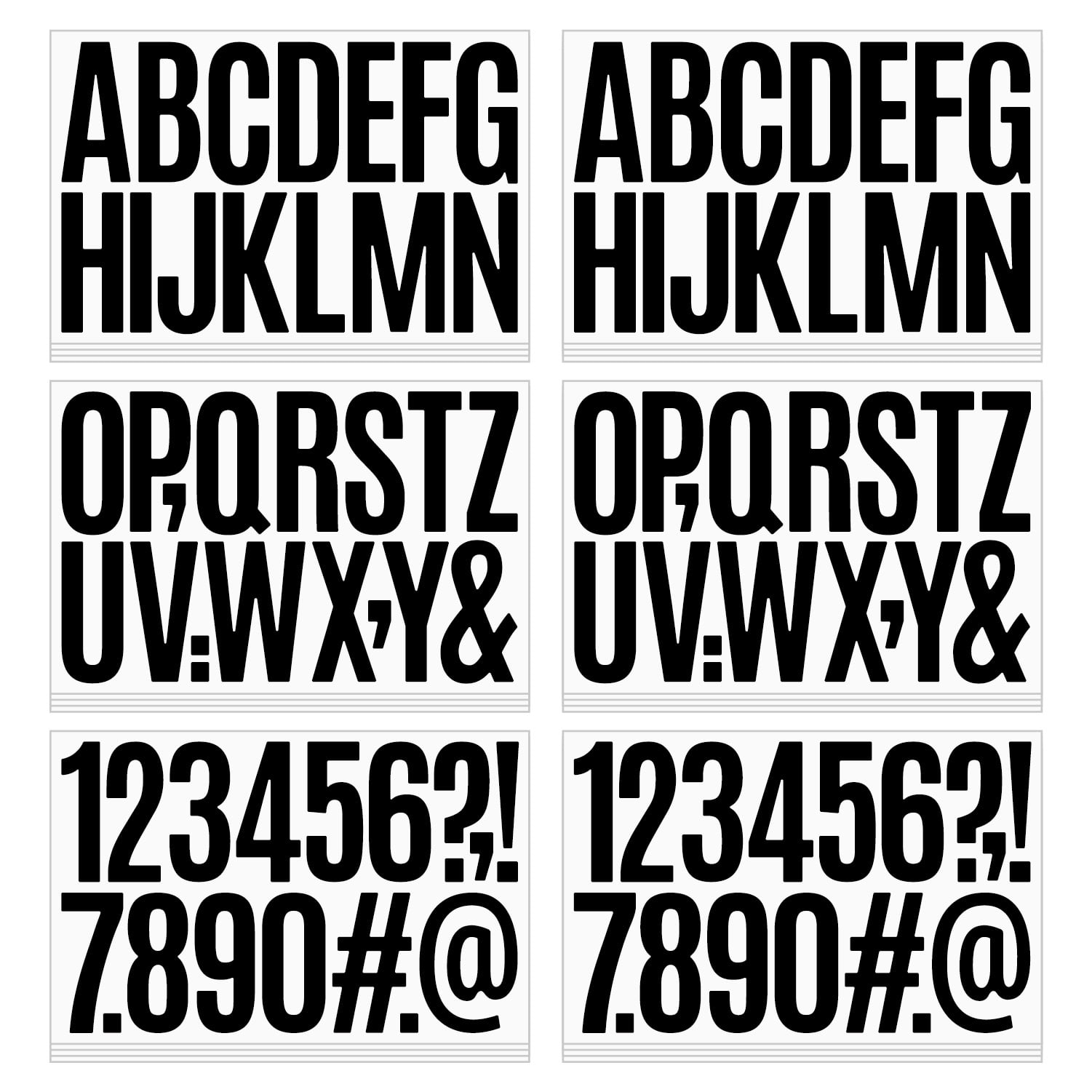 Large-Sized 3-Inch Letter And Number Stickers For Car And Wall ...