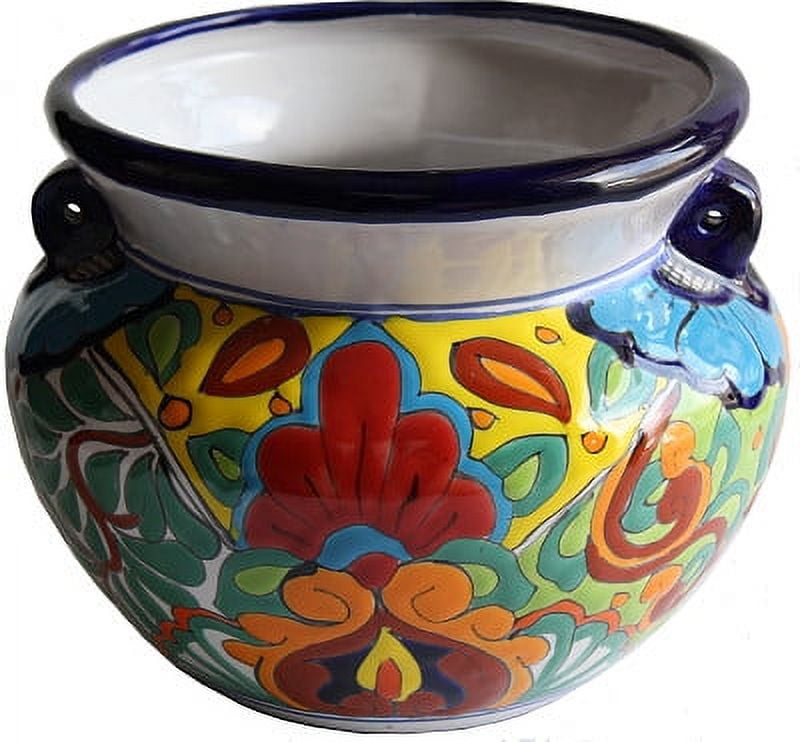 Large-Sized Rainbow Mexican Colors Ceramic Mexican Garden Pot - Walmart.com