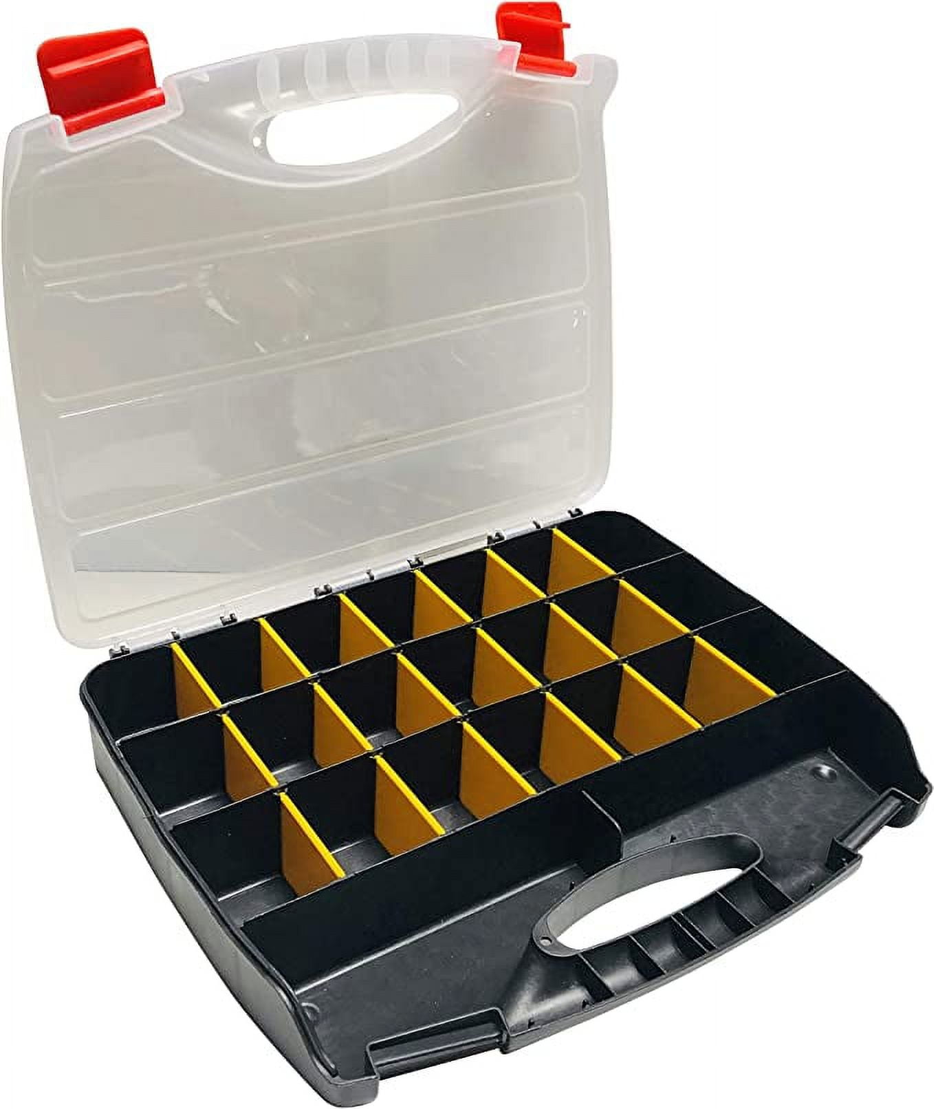 Large Sized Tackle Box with Removable Slots (19" x 15" x 3") - Walmart.com