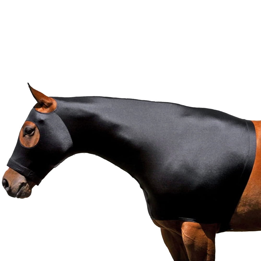 Large Sleazy Sleepwear Stretch Solid Hood For Horse Black - Walmart.com
