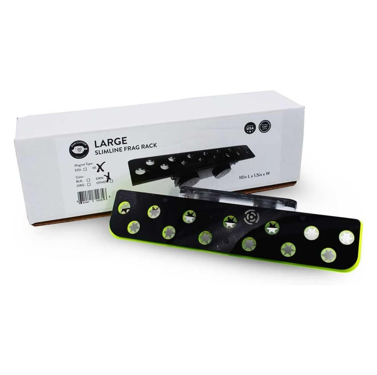 Large Slimline Green 13 Hole Magnetic Frag Rack w/Frag Lock | Acrylic ...