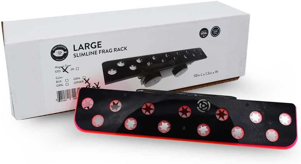 Large Slimline Pink 13 Hole Magnetic Frag Rack w/Frag Lock | Acrylic ...