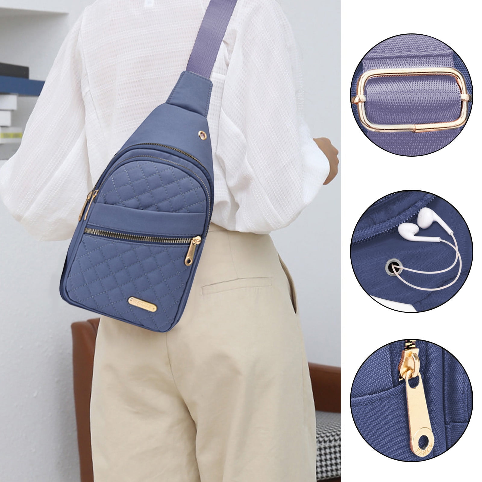 Large Sling Bag, Crossbody Sling Bag for Women & Men, Sling Chest Bag ...