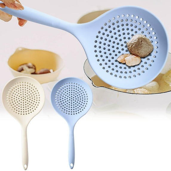 Large Slotted Spoon for Pasta, Dumplings, Soup | Food Grade Silicone ...