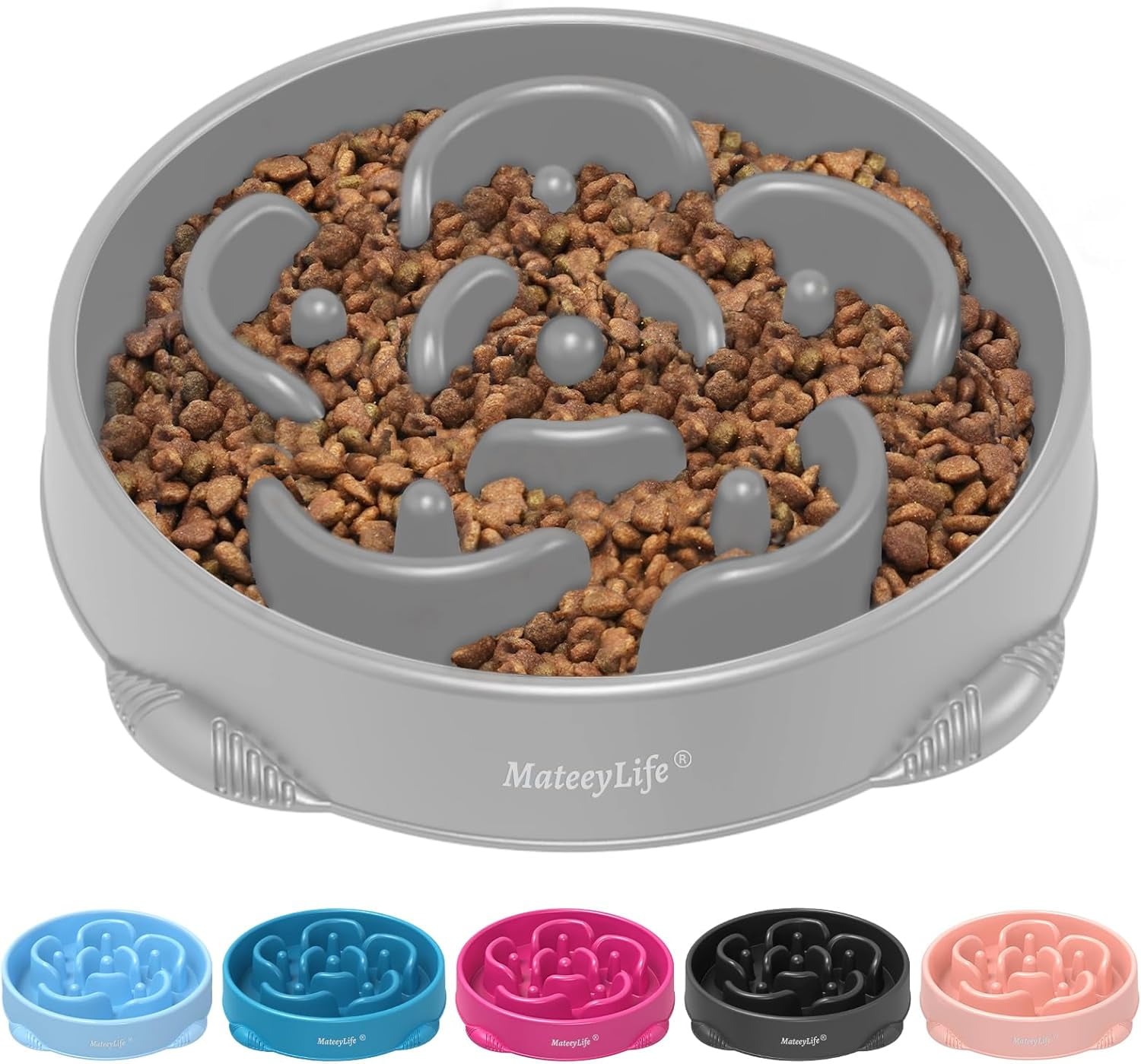 Large Slow Feeder Dog Bowls, Anti-Choking Puzzle Dog Food Bowls, Anti ...