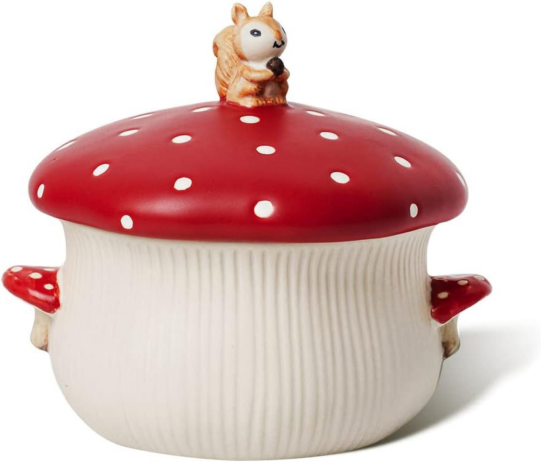 Large So Bowl, Double Mushroom Handle & Mushroom Lid - Safety Matt ...