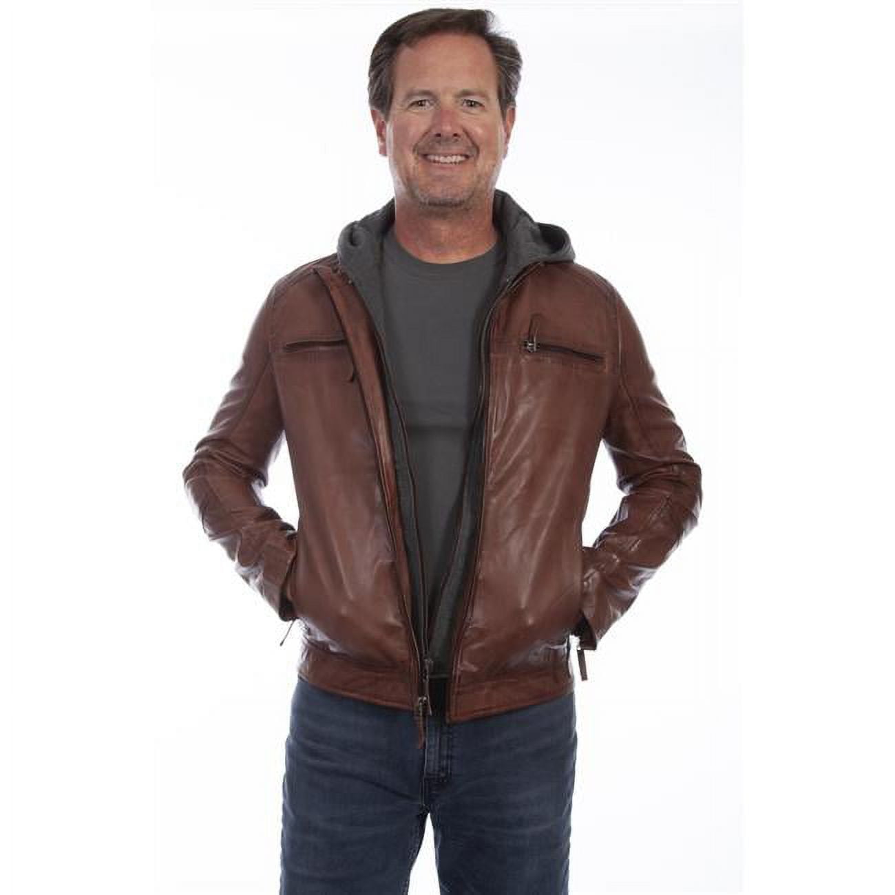 Large Soft Lamb with Removeable Hoodie Jacket, Cognac - Walmart.com