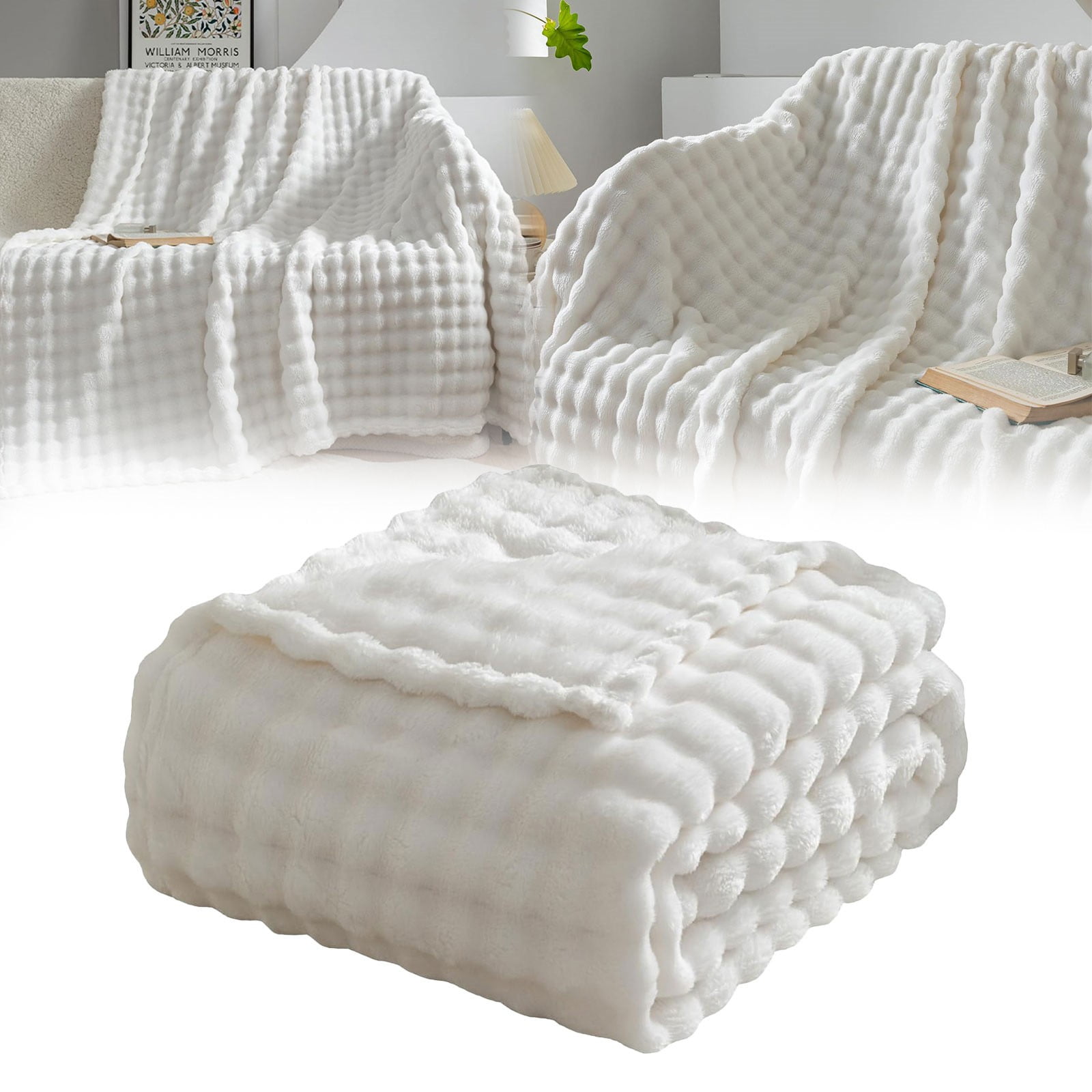 Large Soft Throw Blanket,Bubble Blanket,Fluffy Blanket,Ultra Soft Cozy ...