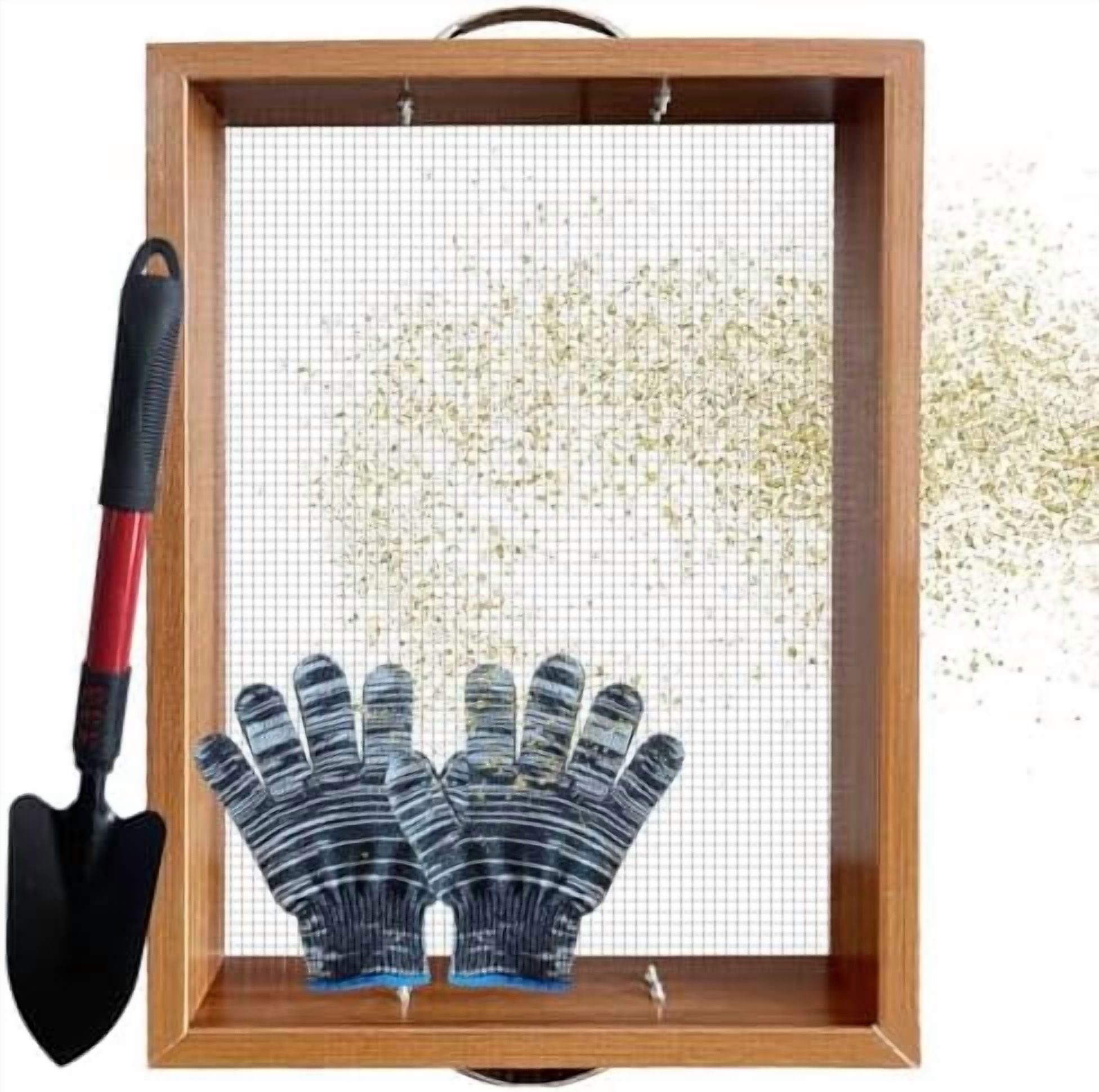 Large Soil Sifter with Handle, Garden Sifter for Compost, Sifting Soil ...